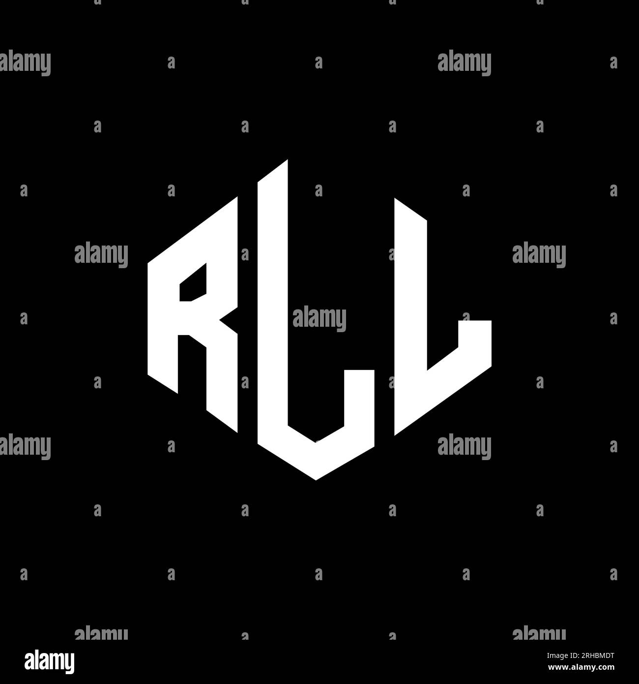 RLL letter logo design with polygon shape. RLL polygon and cube shape ...
