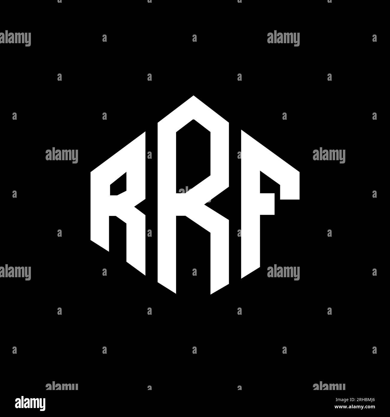RRF letter logo design with polygon shape. RRF polygon and cube shape ...