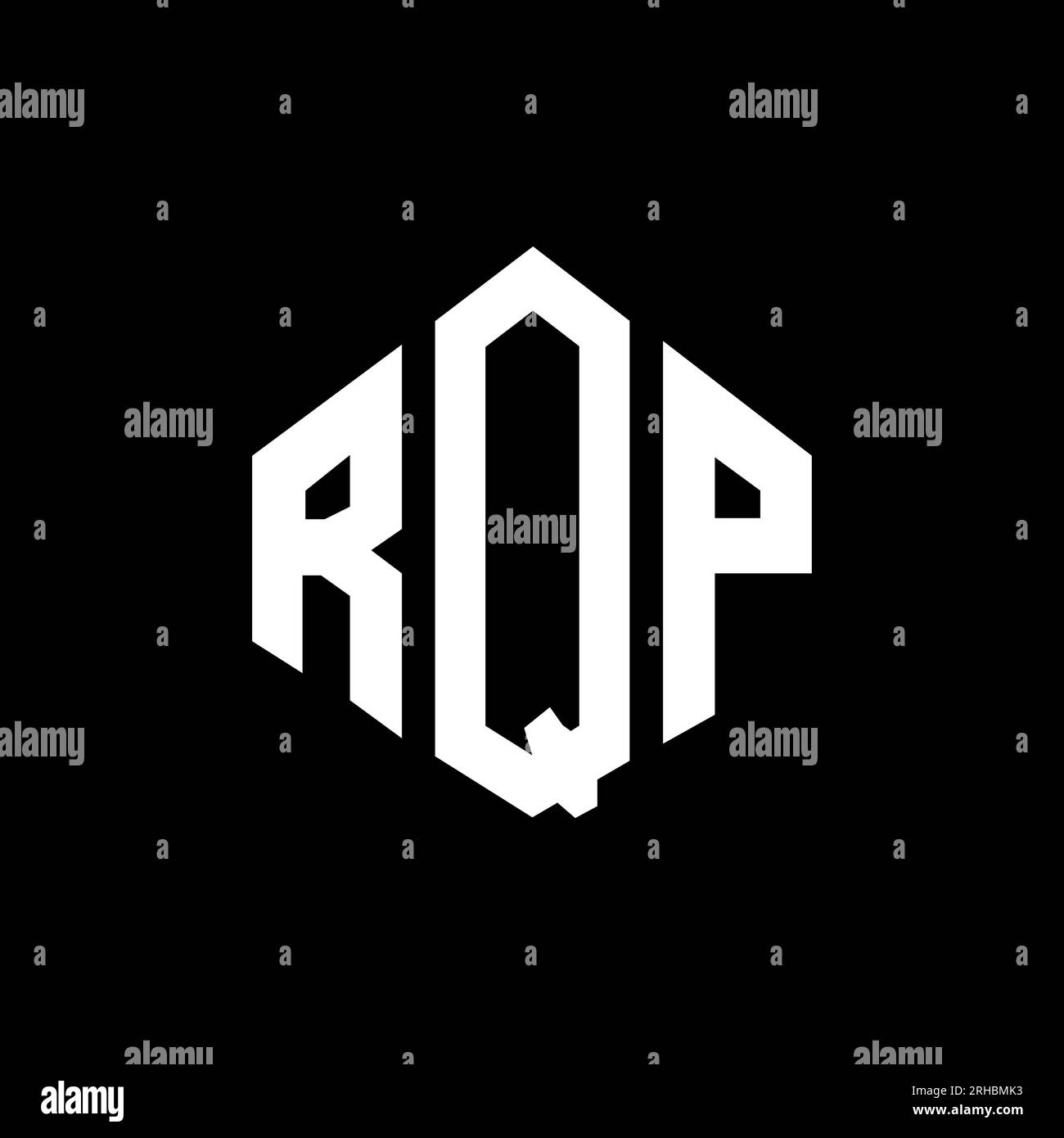RQP letter logo design with polygon shape. RQP polygon and cube shape ...