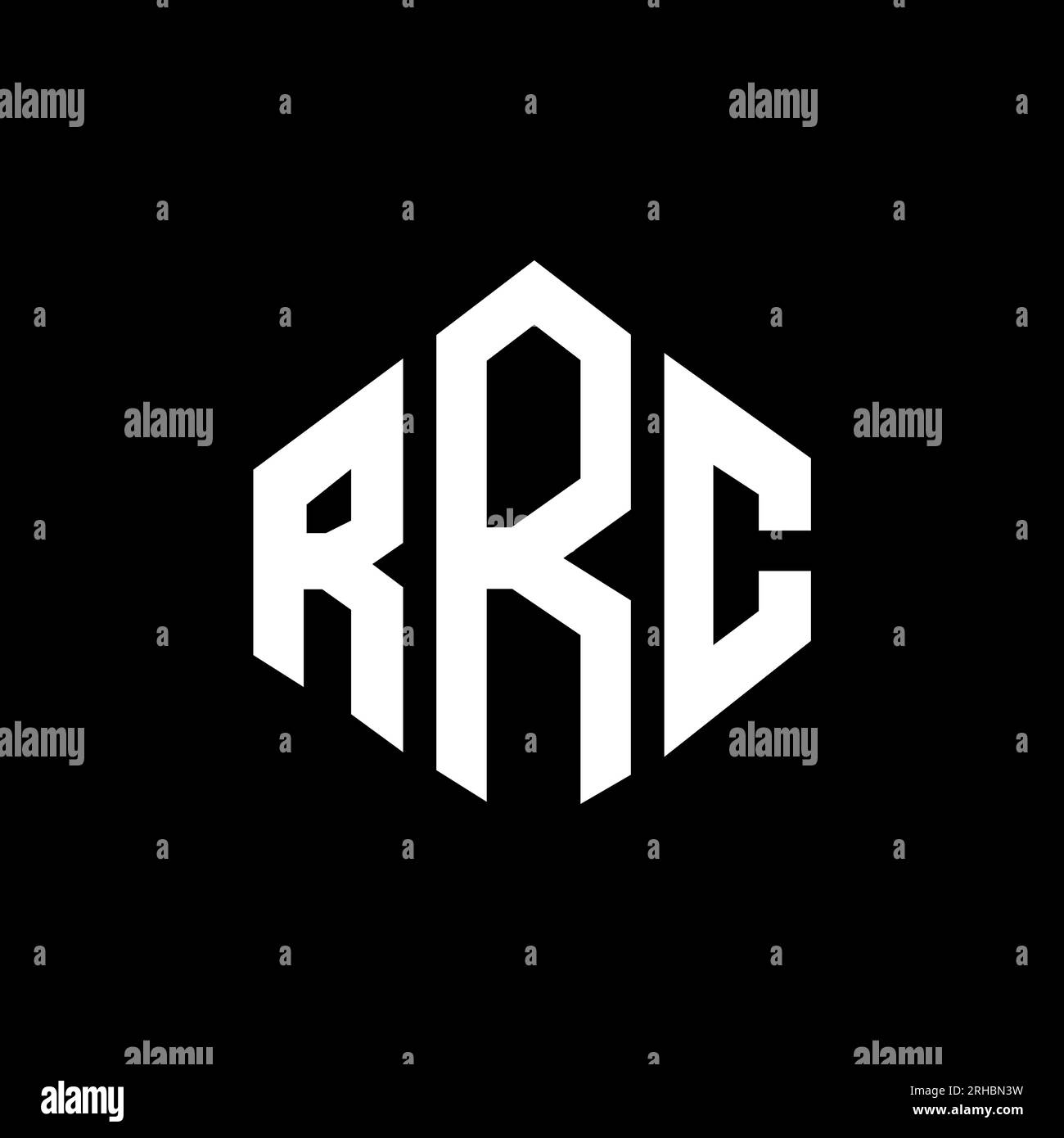 RRC letter logo design with polygon shape. RRC polygon and cube shape ...