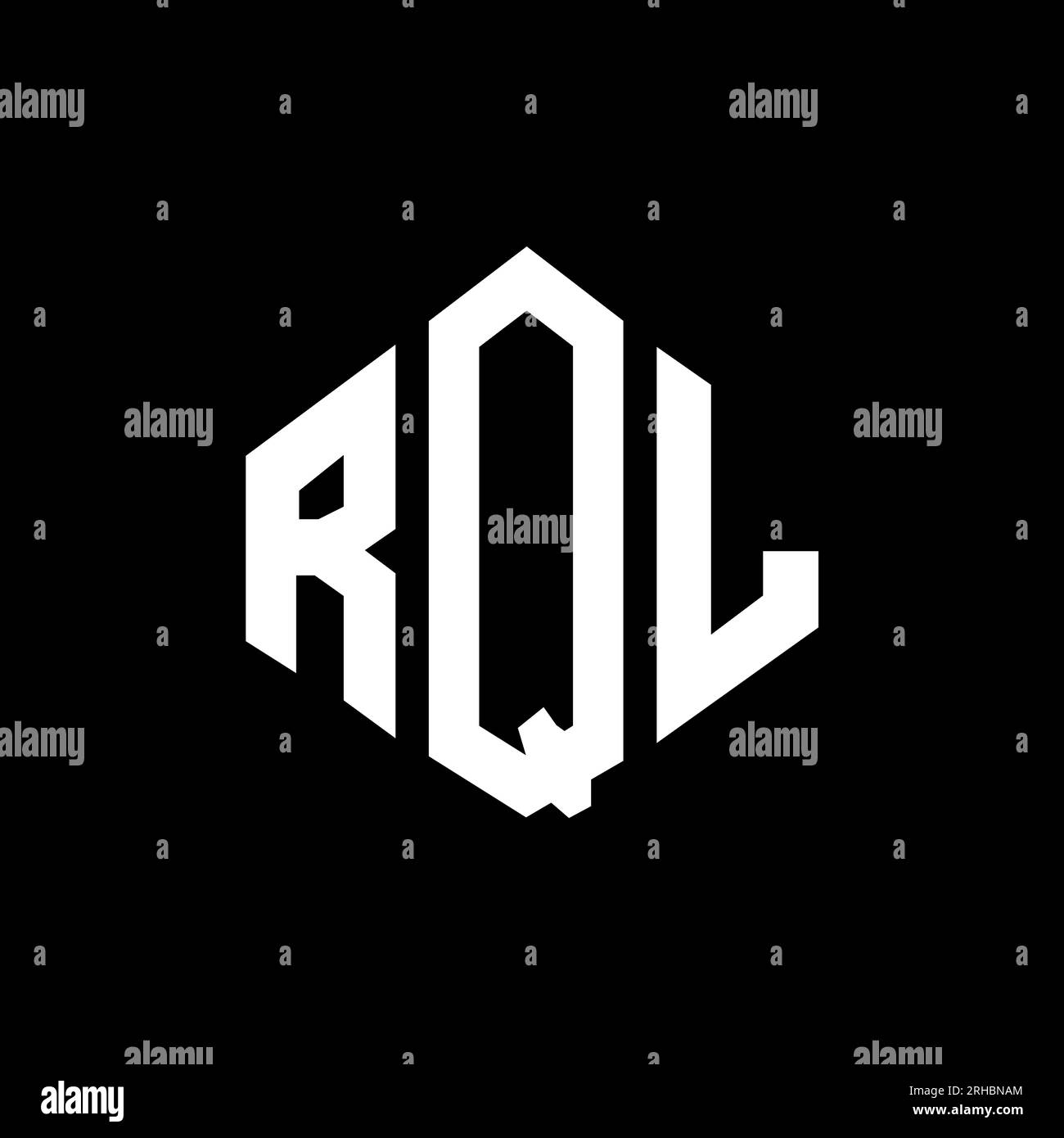 RQL letter logo design with polygon shape. RQL polygon and cube shape ...