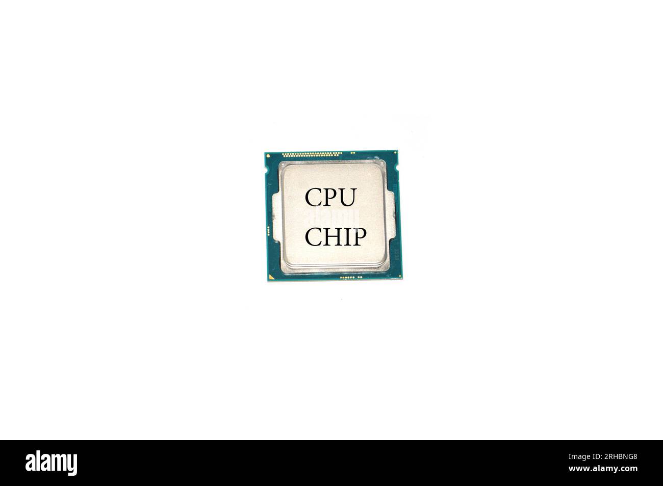 cpu chip on white background Stock Photo - Alamy