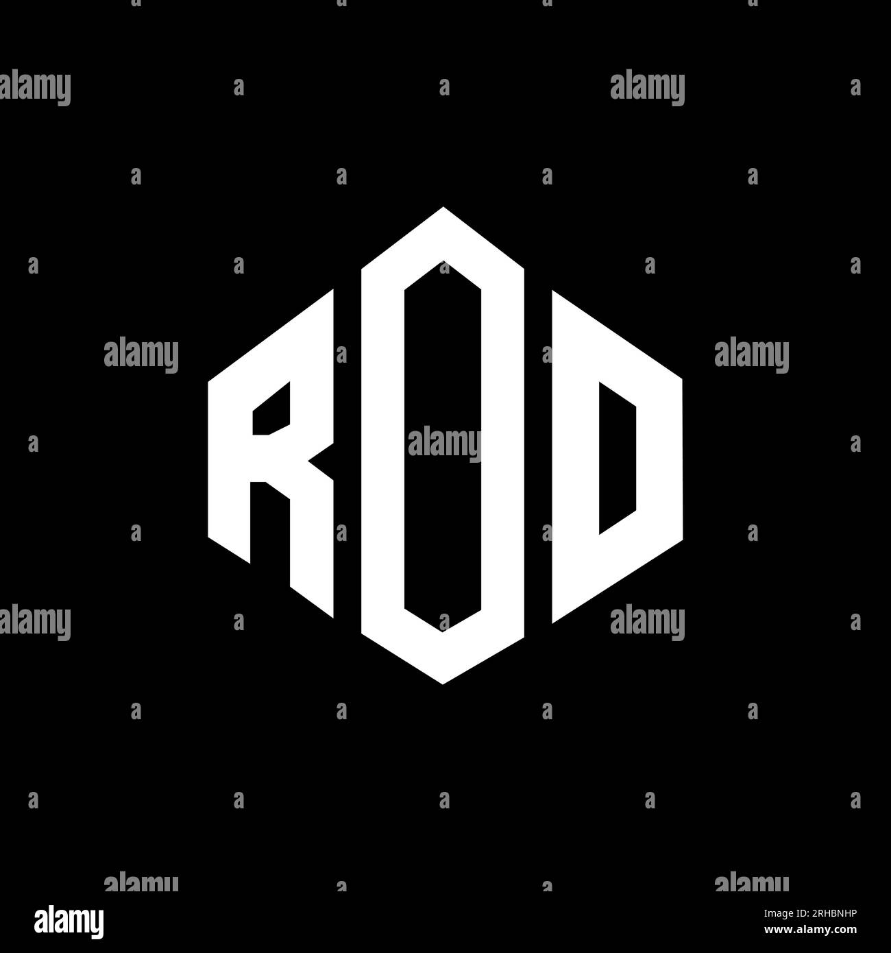 ROO letter logo design with polygon shape. ROO polygon and cube shape ...