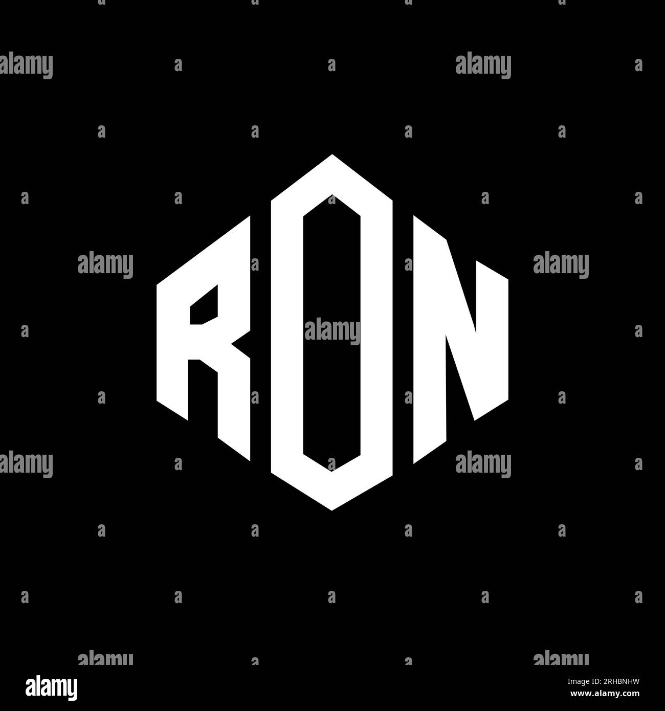 Ron logo design Black and White Stock Photos & Images - Alamy