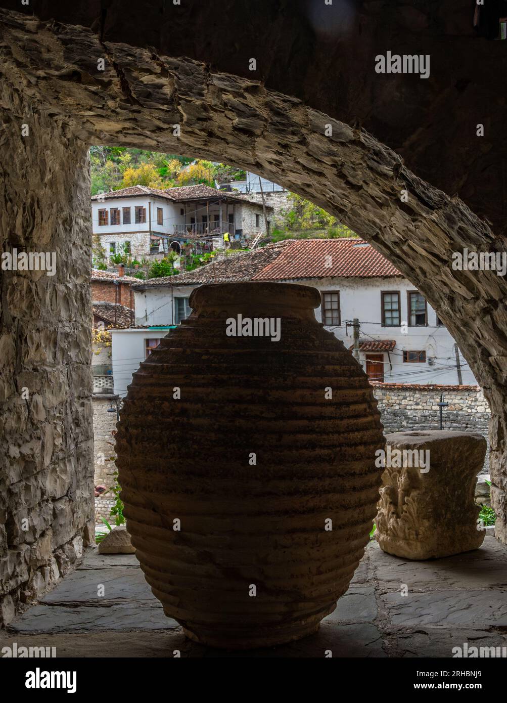 Berat, Albania - November 18 2022: interiors and exhibited artefacts in ...