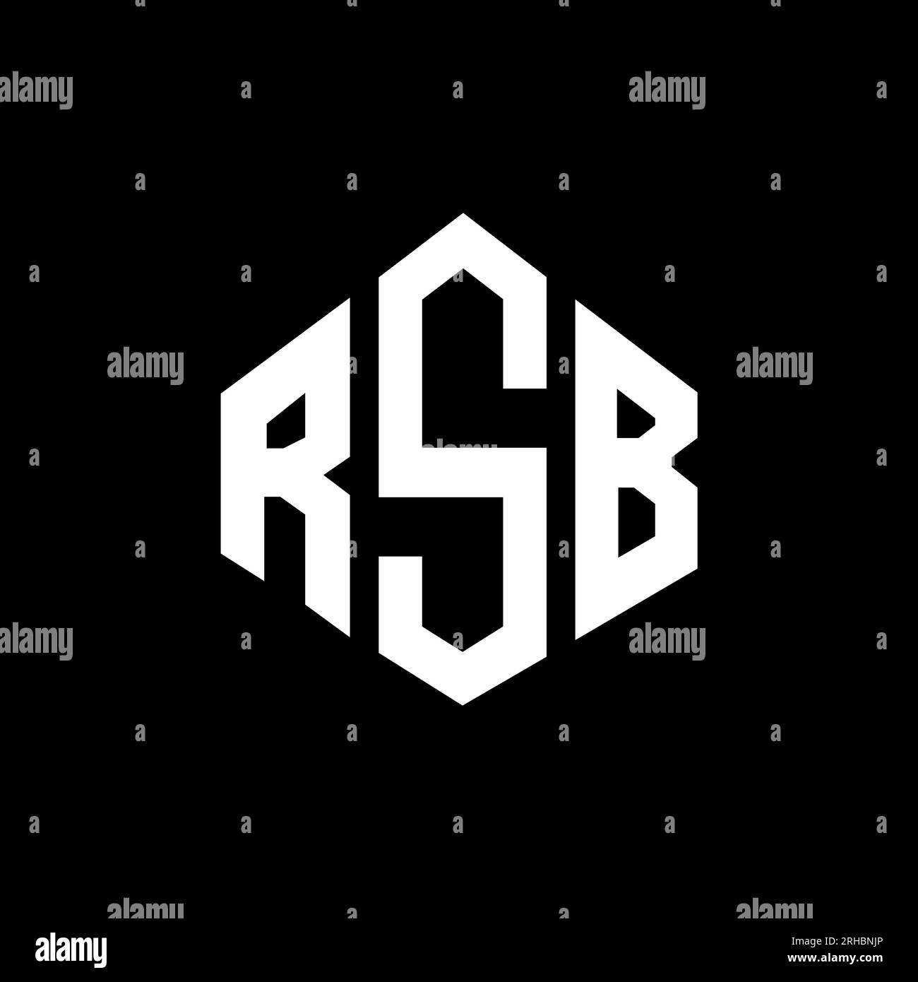 RSB letter logo design with polygon shape. RSB polygon and cube shape ...