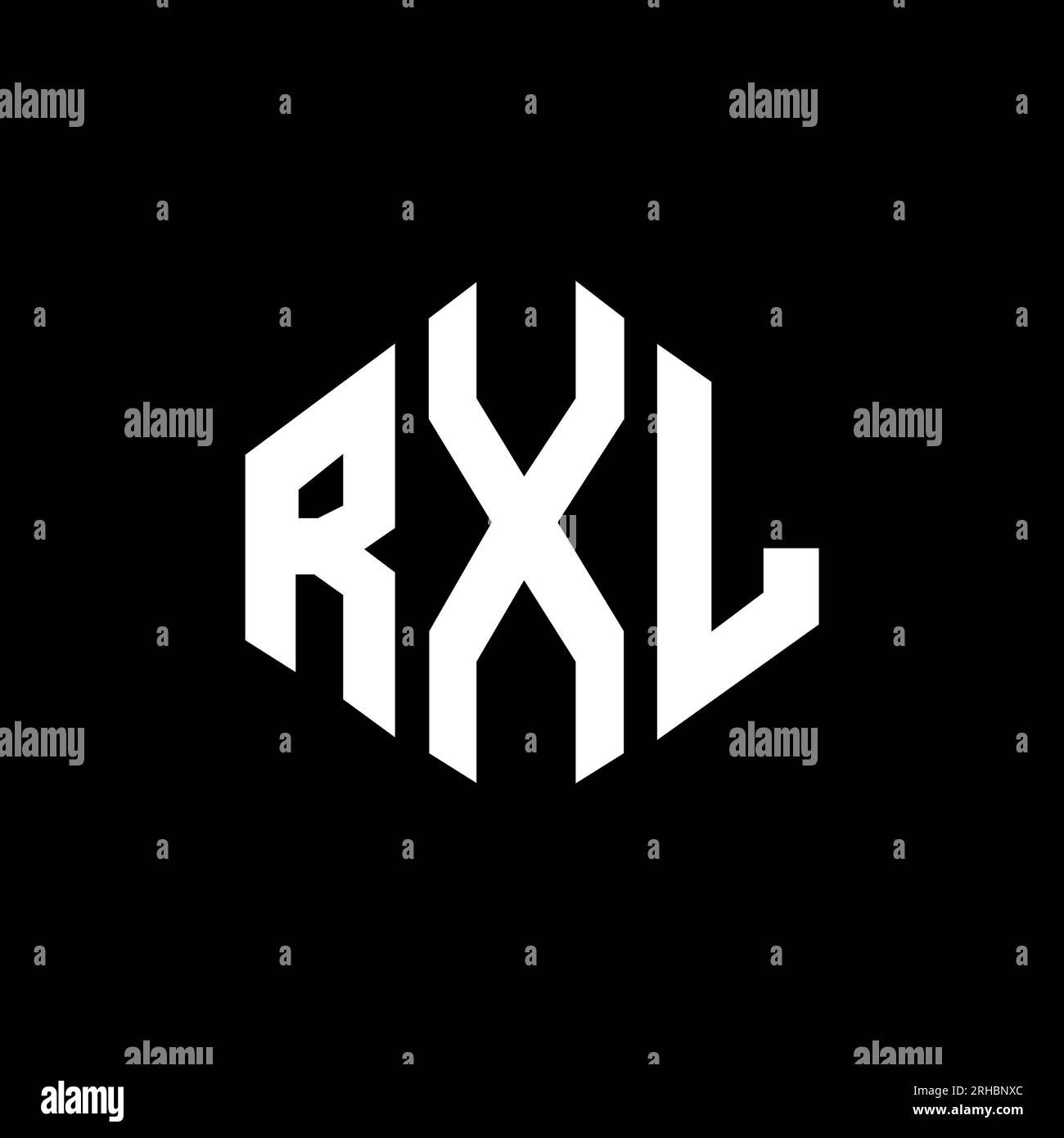 RXL letter logo design with polygon shape. RXL polygon and cube shape ...