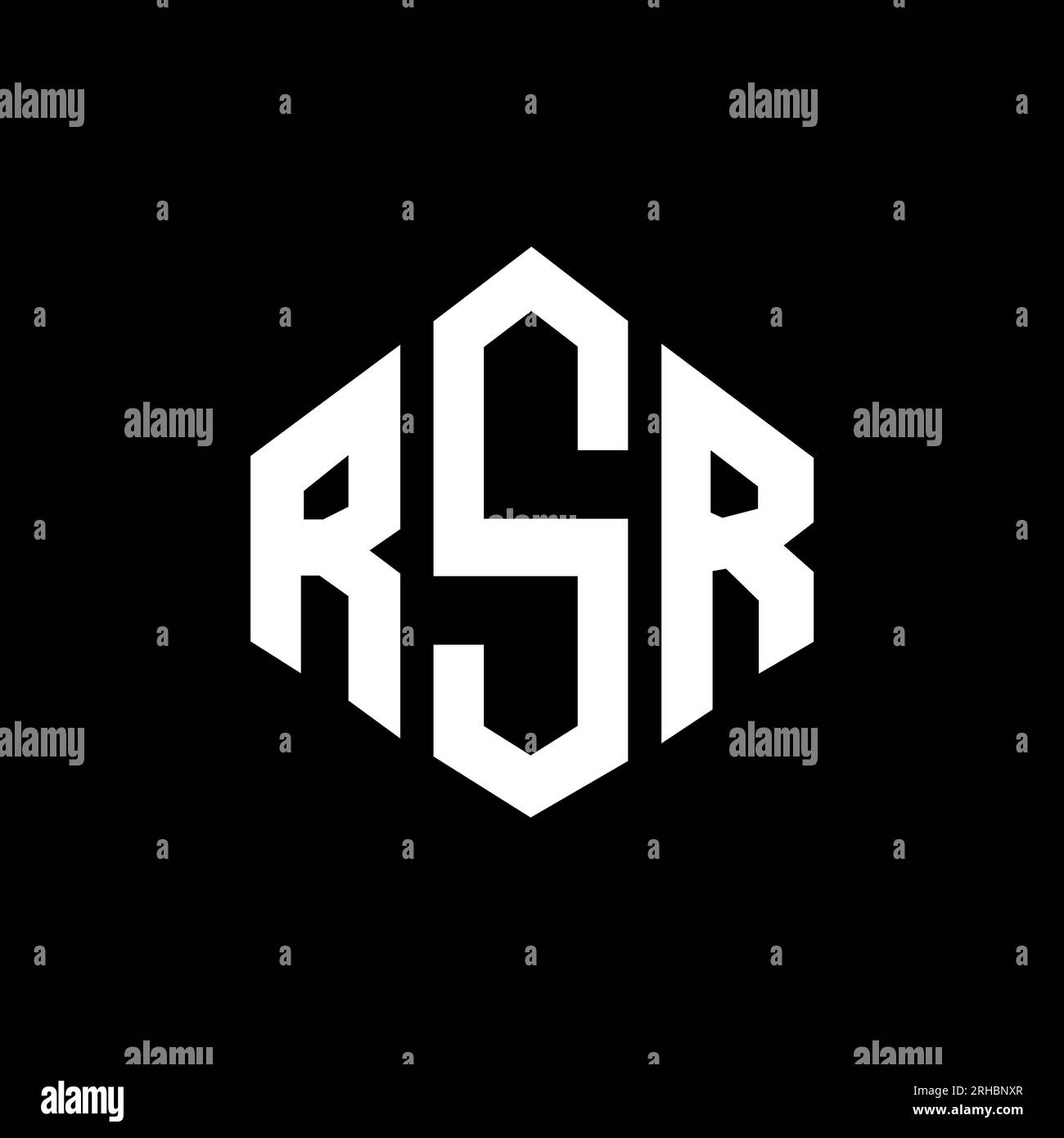 RSR letter logo design with polygon shape. RSR polygon and cube shape ...