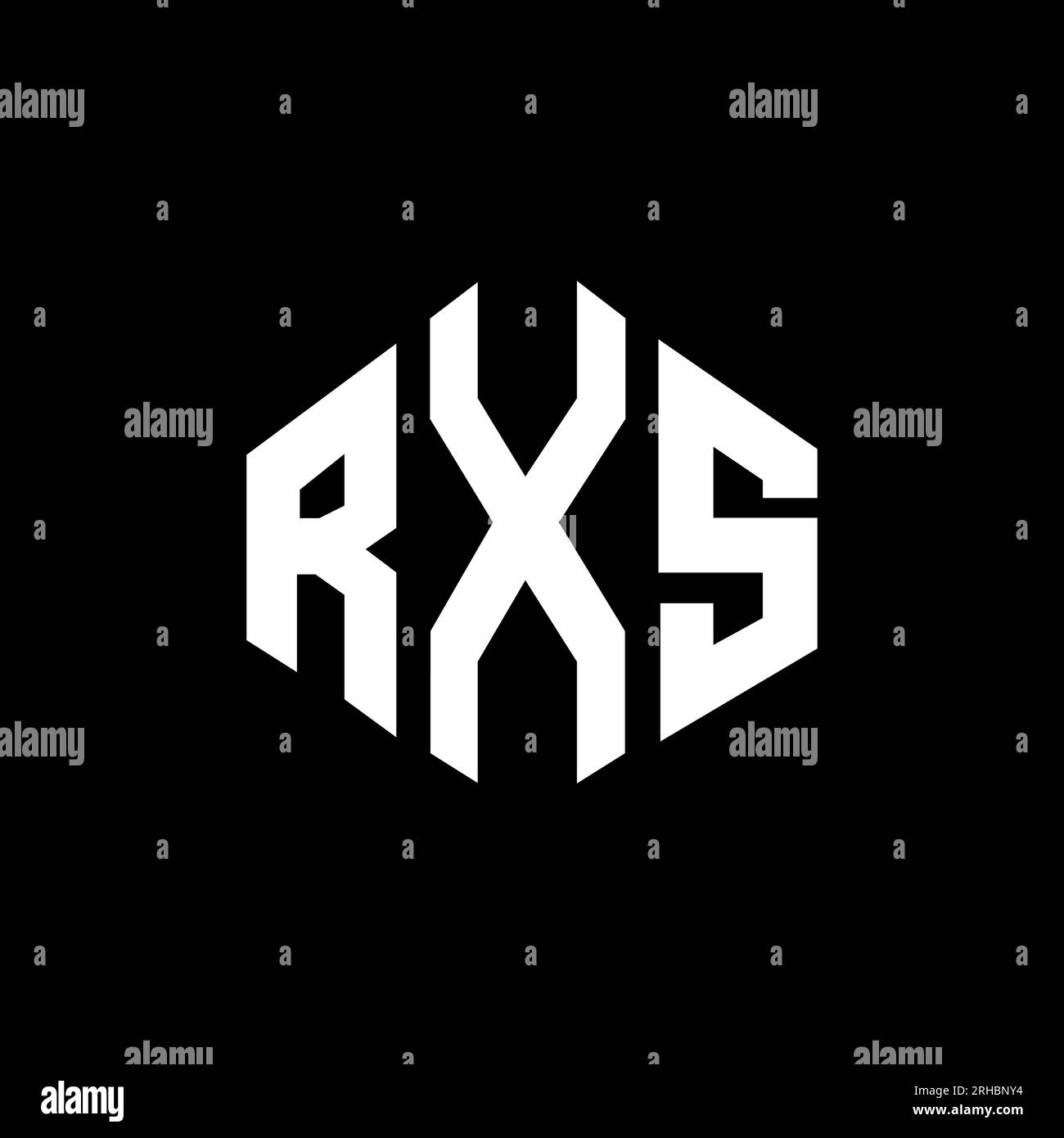 RXS letter logo design with polygon shape. RXS polygon and cube shape ...
