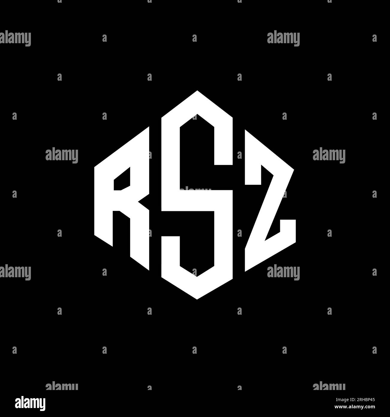 RSZ letter logo design with polygon shape. RSZ polygon and cube shape ...