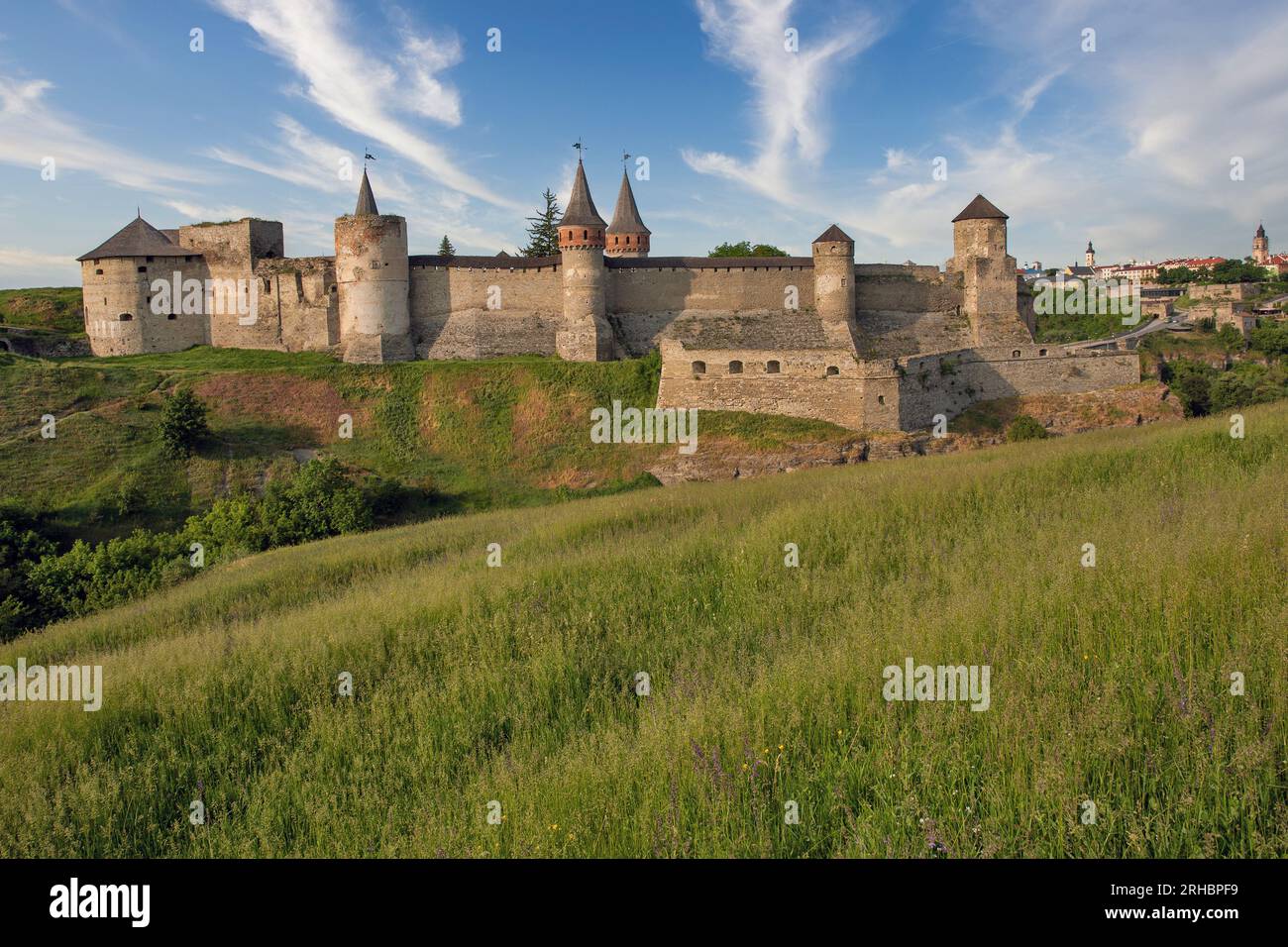 Castle in the historic part of Kamianets-Podilskyi, Ukraine. It is a ...