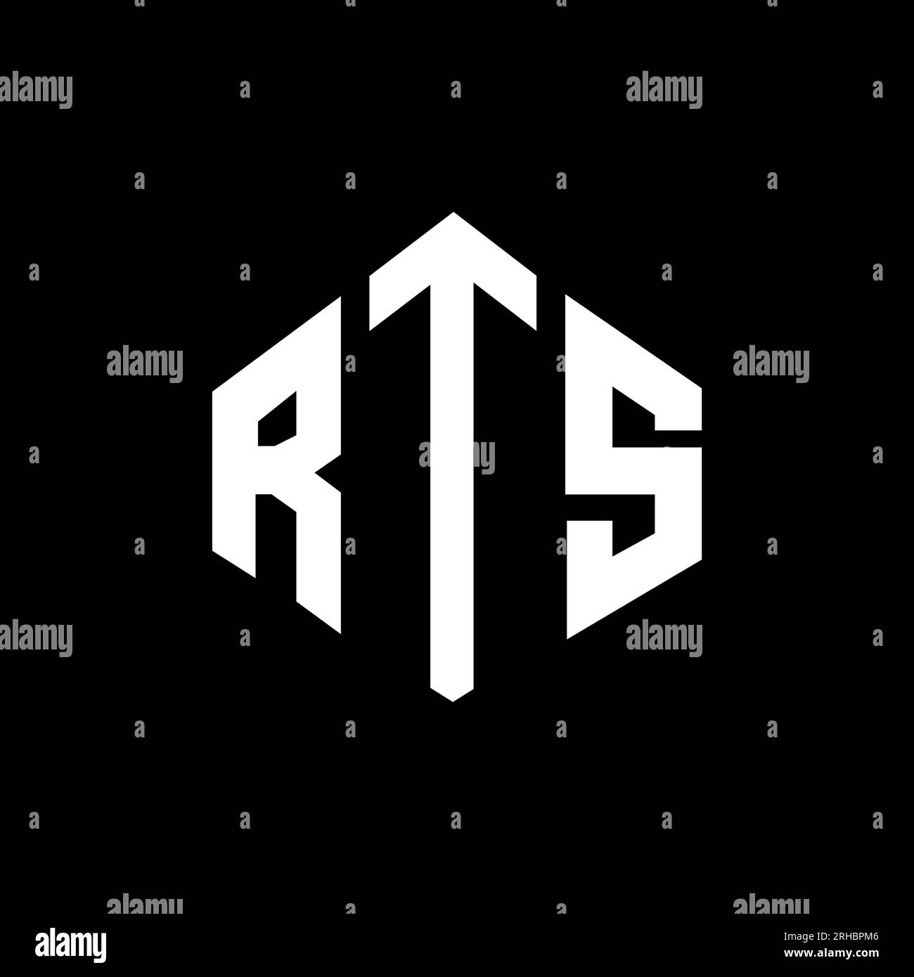 RTS letter logo design with polygon shape. RTS polygon and cube shape ...