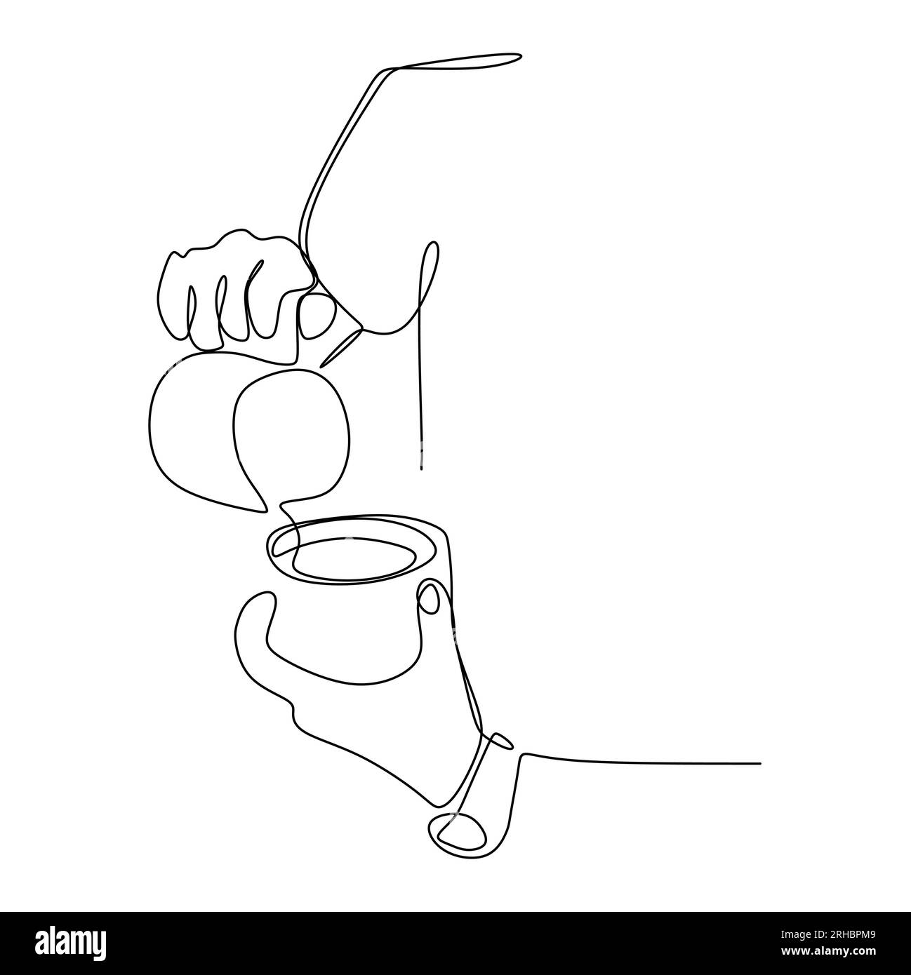 Milk coffee pour Stock Vector Images - Alamy