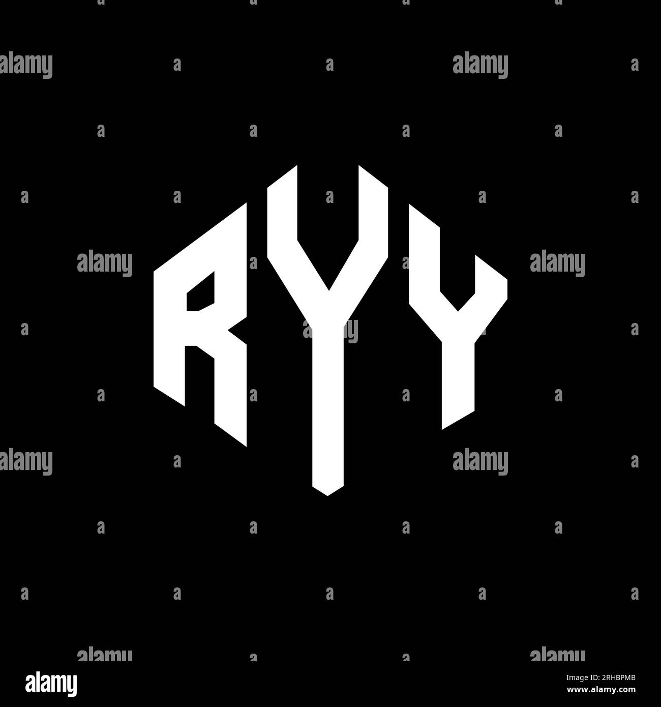 RYY letter logo design with polygon shape. RYY polygon and cube shape ...