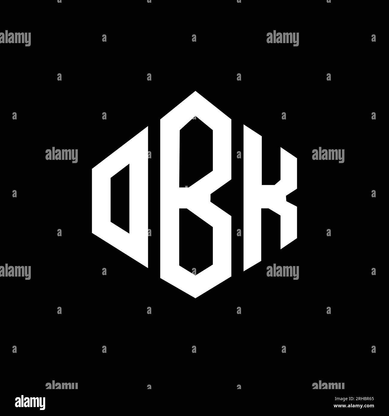 Obk Letter Logo Design With Polygon Shape Obk Polygon And Cube Shape Logo Design Obk Hexagon