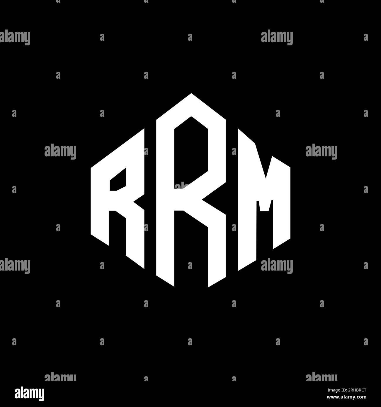 RRM letter logo design with polygon shape. RRM polygon and cube shape ...