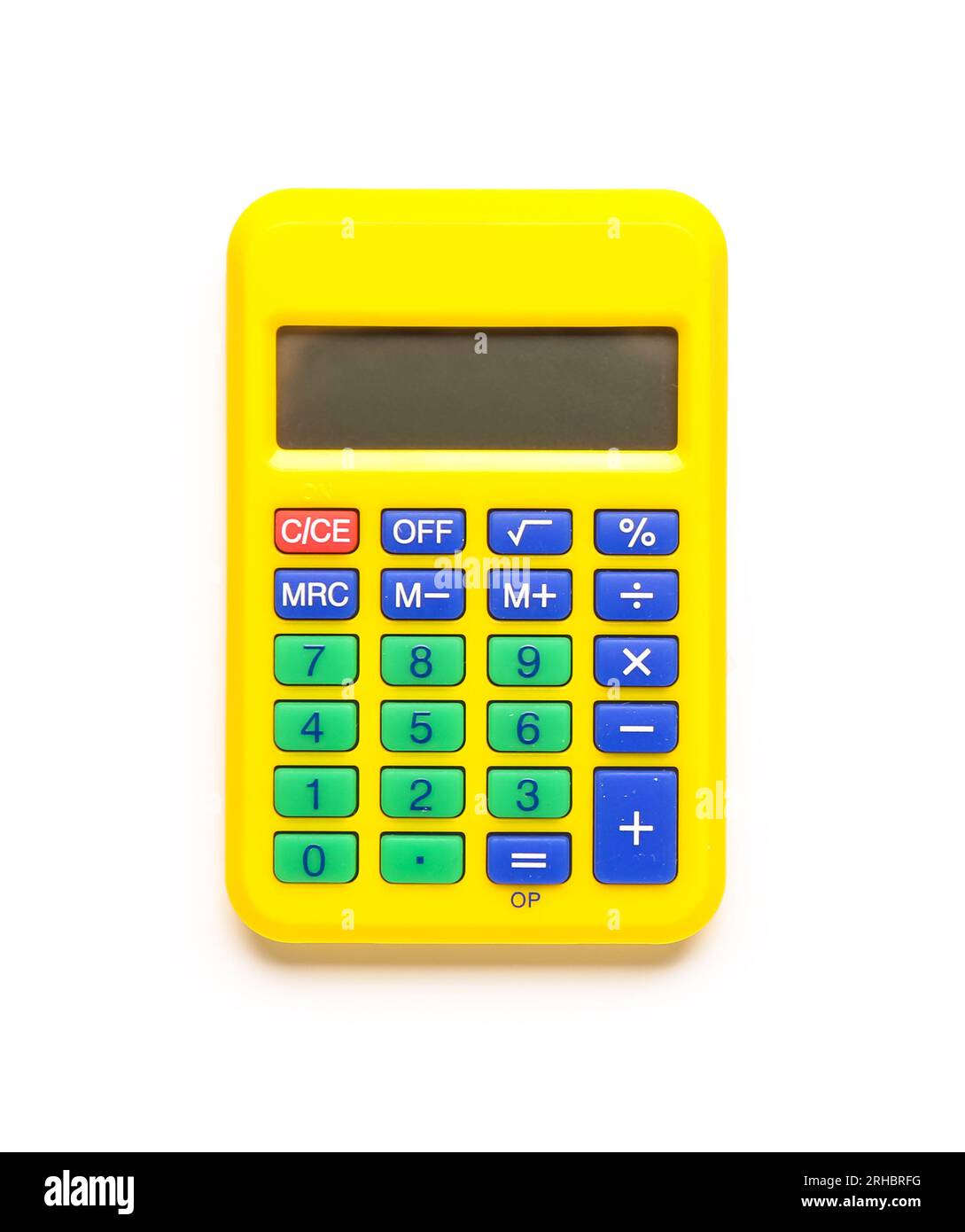 Modern calculator on white background Stock Photo - Alamy