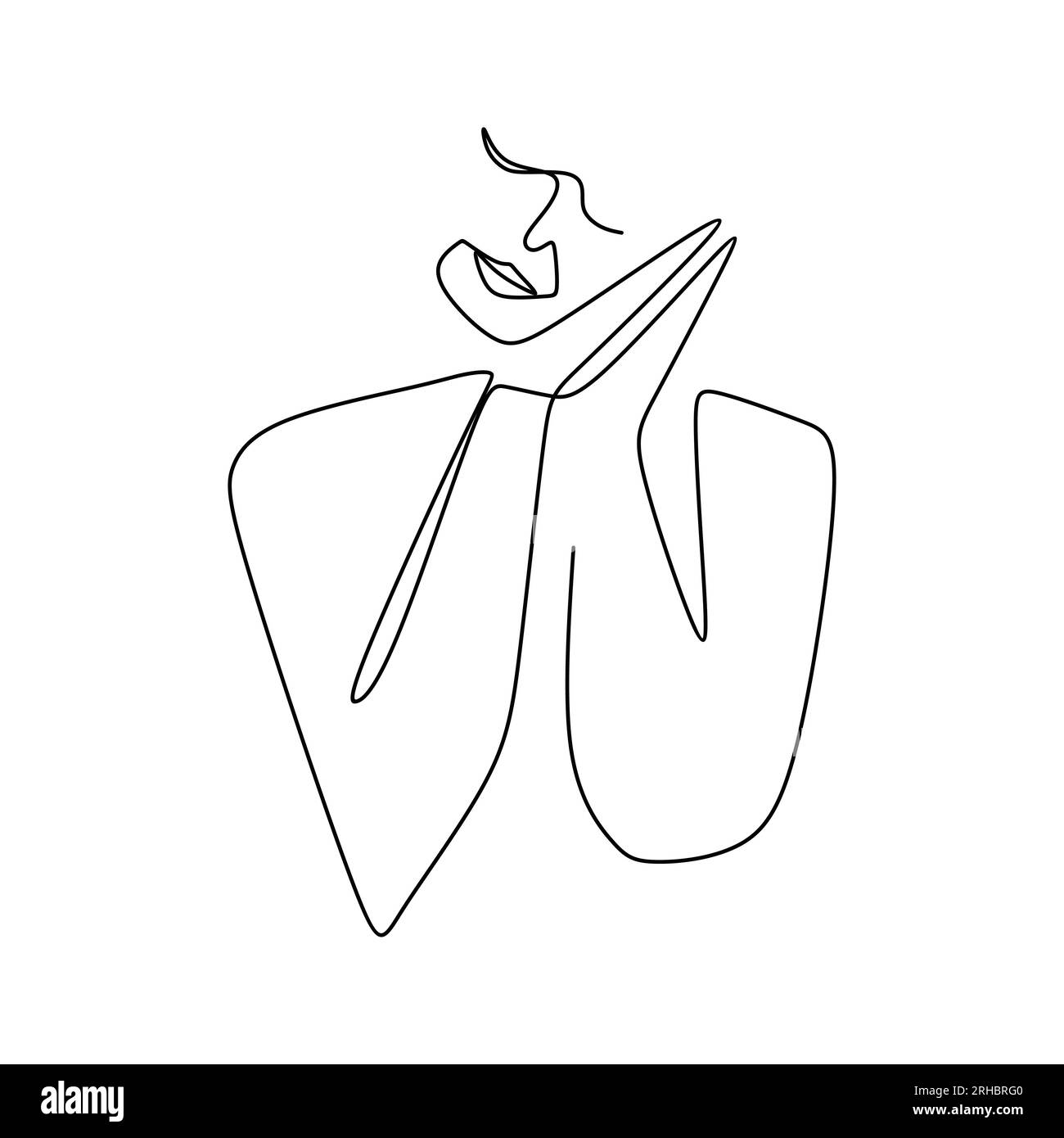 drawing a continuous line of facial expressions Stock Vector Image ...