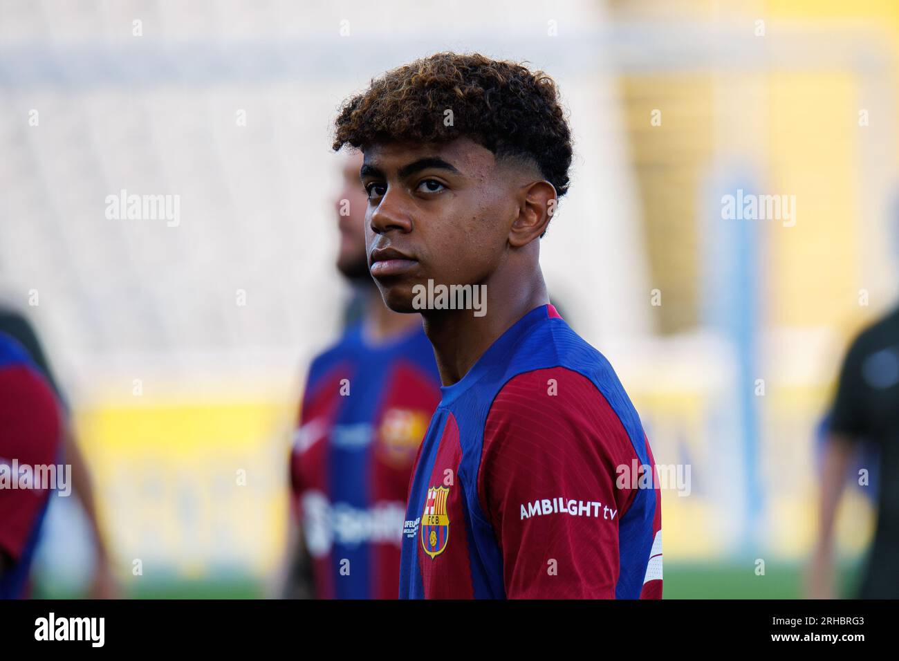 BARCELONA - AUG 8: Lamine Yamal in action during the Joan Gamper Trophy ...