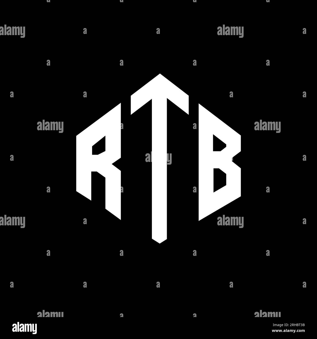 RTB letter logo design with polygon shape. RTB polygon and cube shape ...