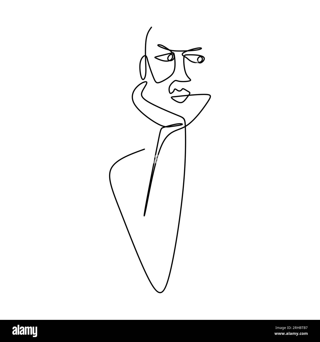 drawing a continuous line of facial expressions Stock Vector Image ...