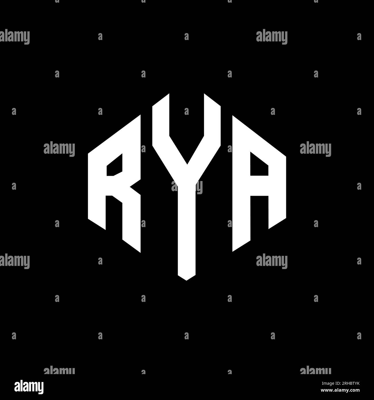 Rya Letter Logo Design With Polygon Shape Rya Polygon And Cube Shape Logo Design Rya Hexagon