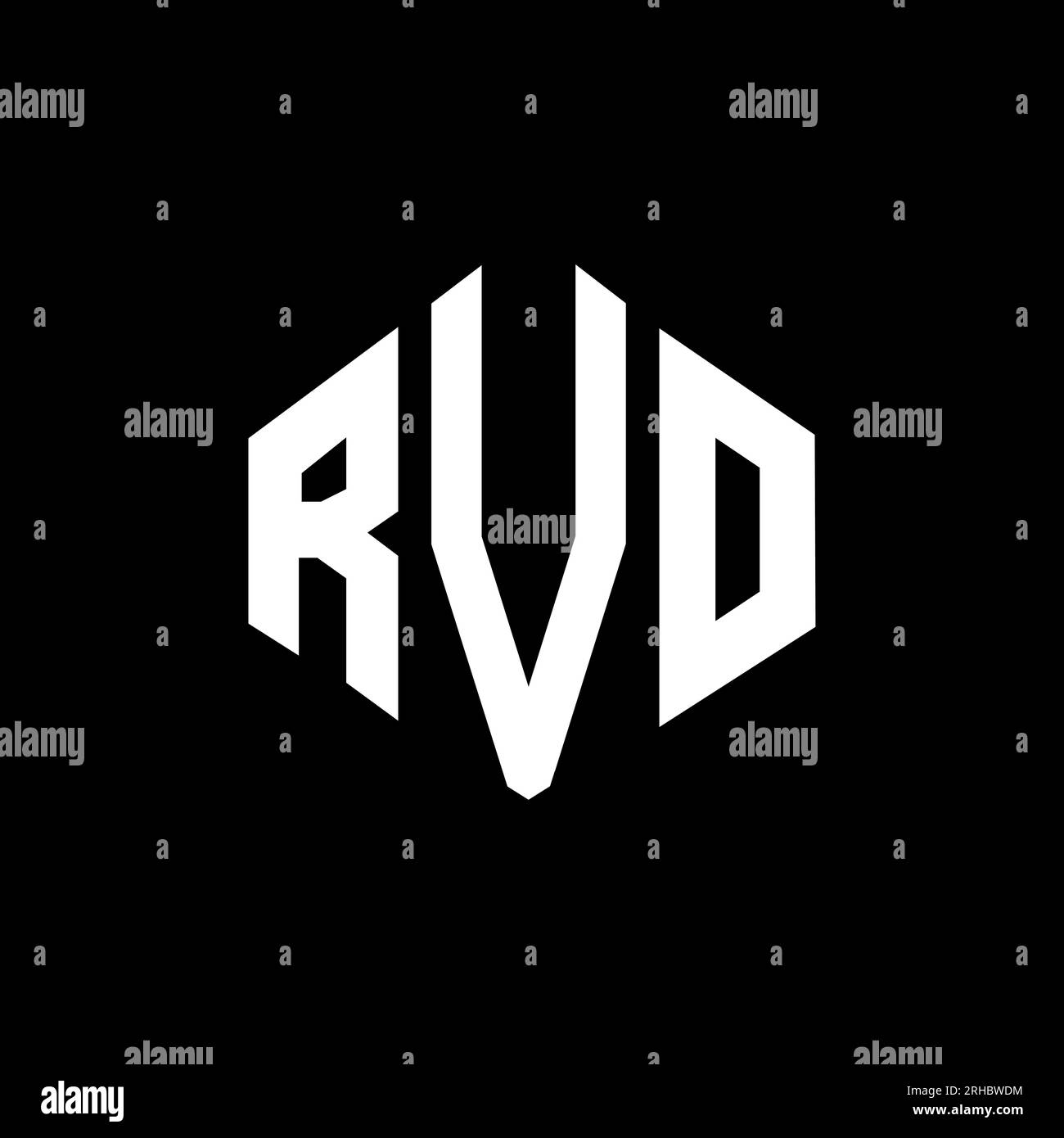 RVO letter logo design with polygon shape. RVO polygon and cube shape ...