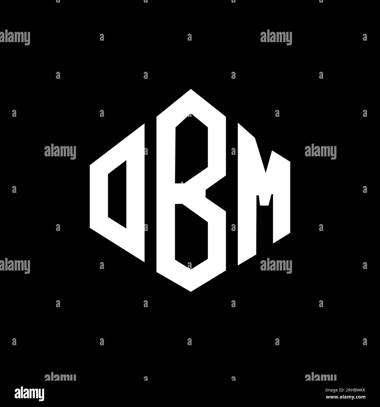 OBM letter logo design with polygon shape. OBM polygon and cube shape ...