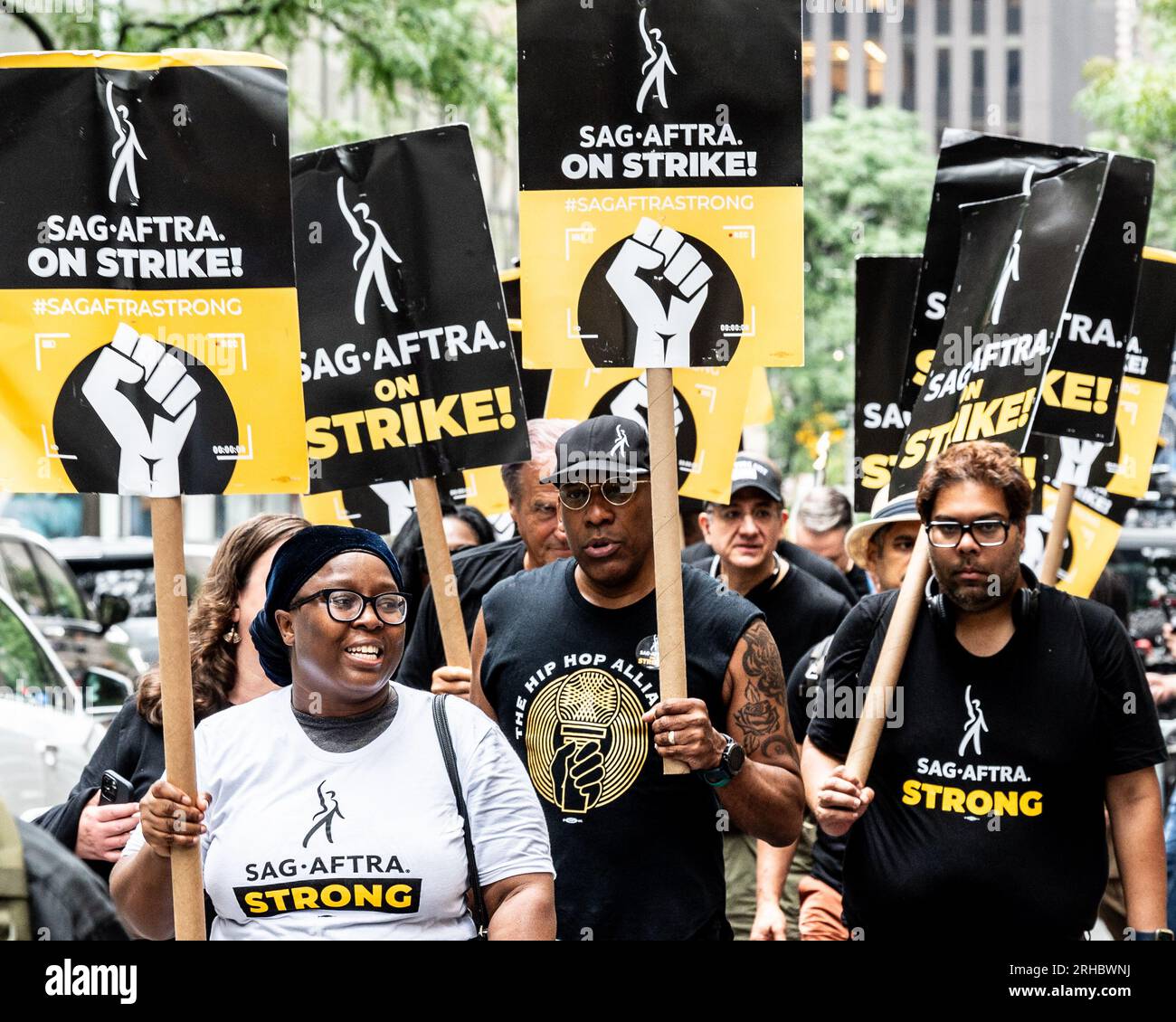 New York City, United States. 15th Aug, 2023. Protesters carrying ...