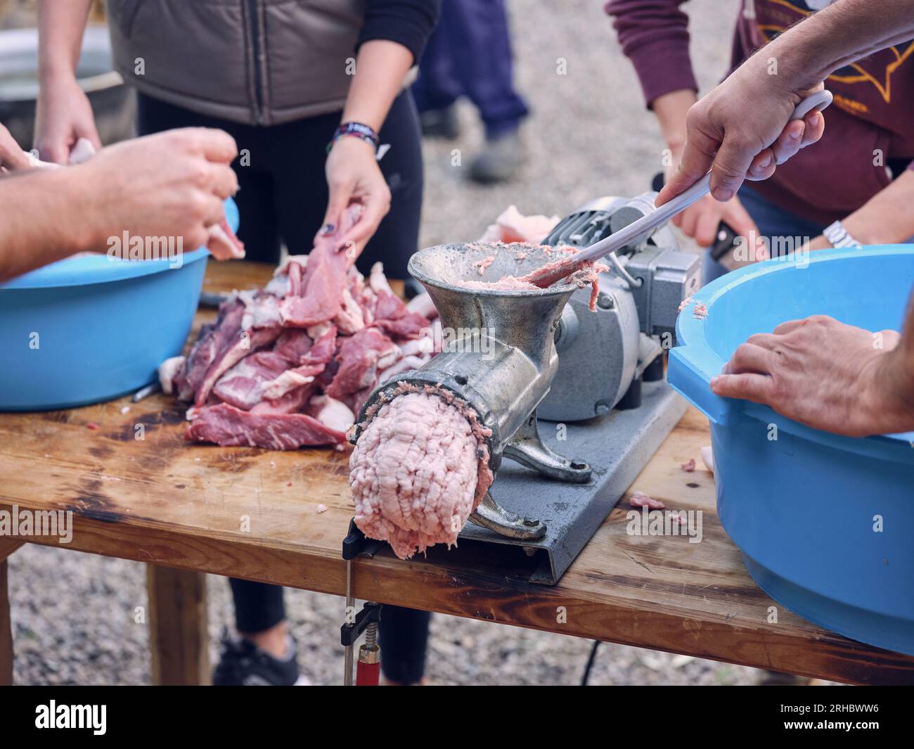Meat grinder people hi-res stock photography and images - Alamy