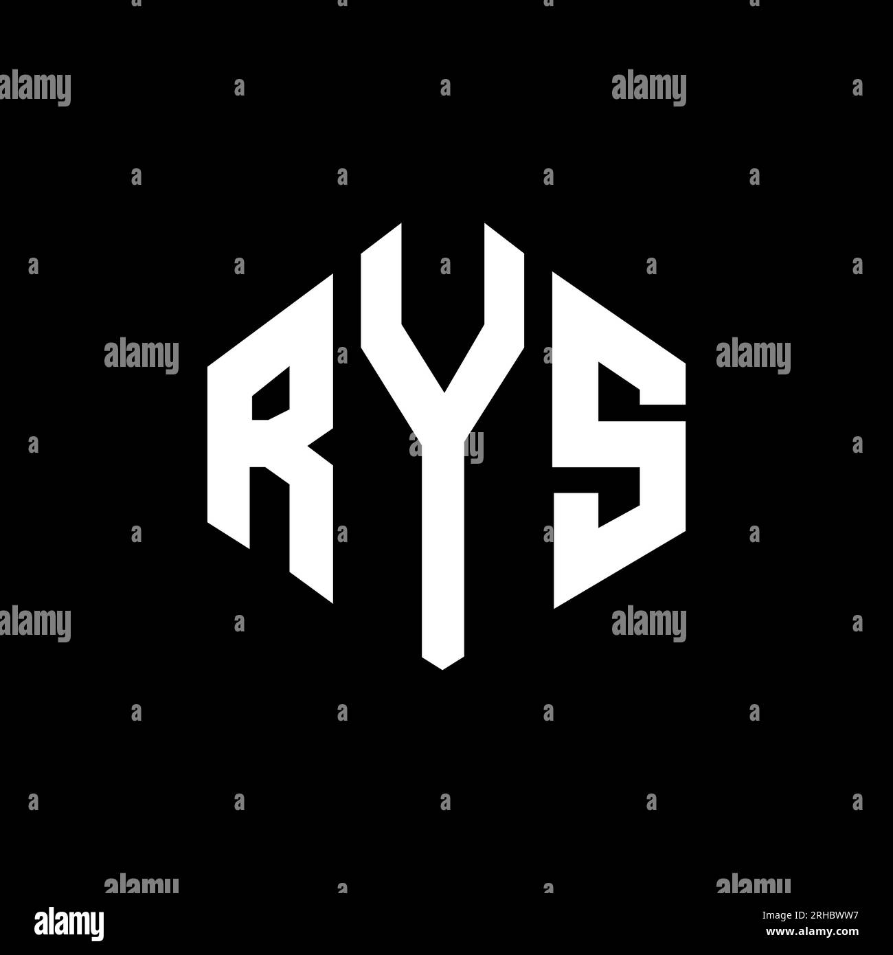 RYS letter logo design with polygon shape. RYS polygon and cube shape ...