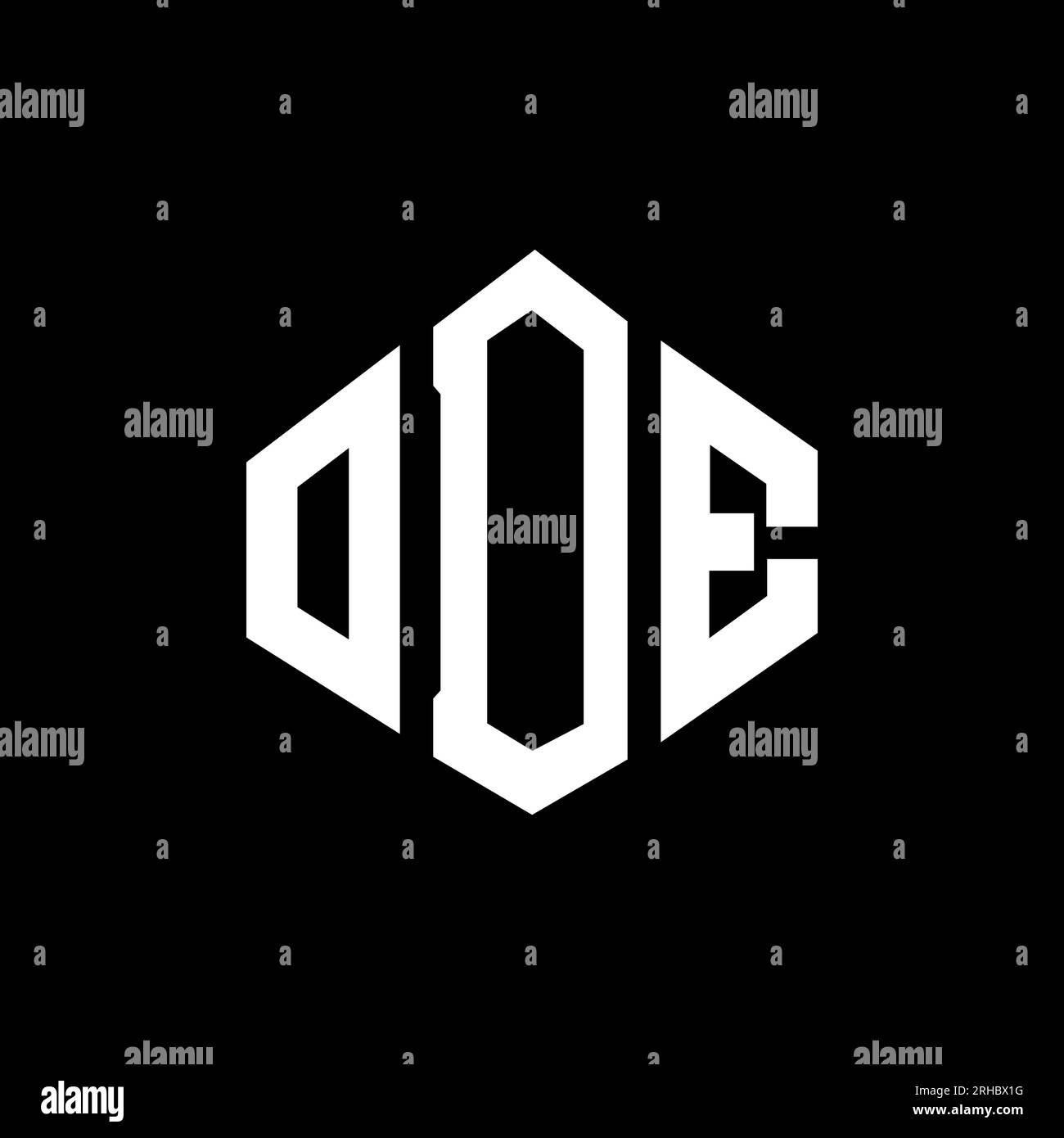 ODE letter logo design with polygon shape. ODE polygon and cube shape ...