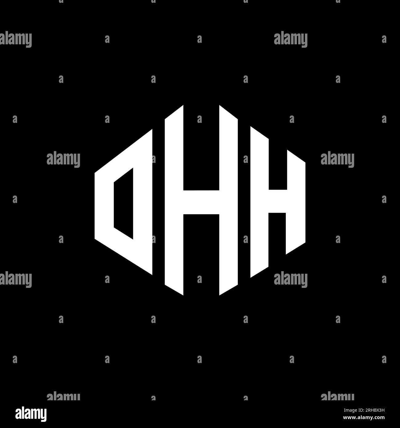 OHH letter logo design with polygon shape. OHH polygon and cube shape ...