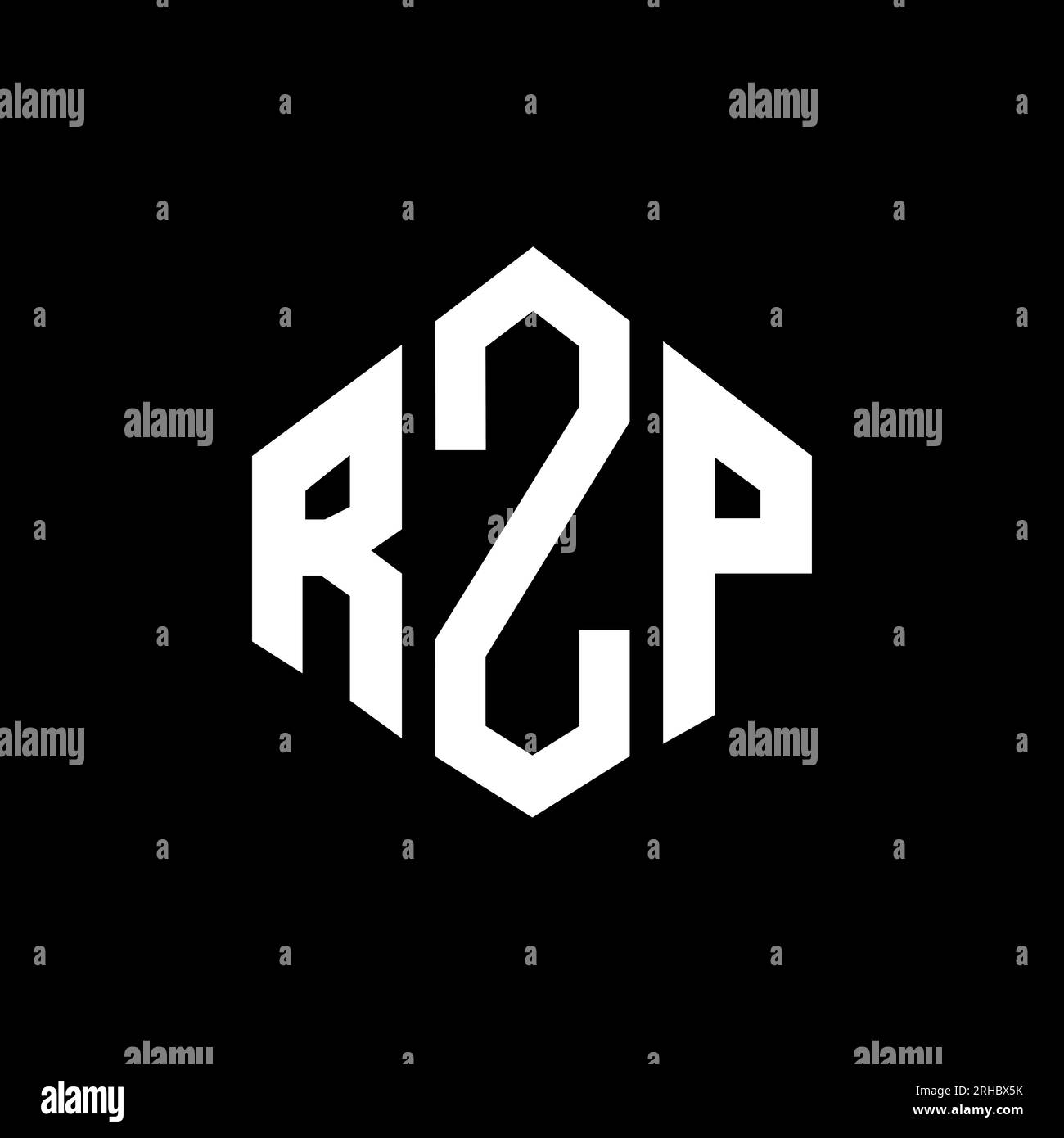 RZP letter logo design with polygon shape. RZP polygon and cube shape ...