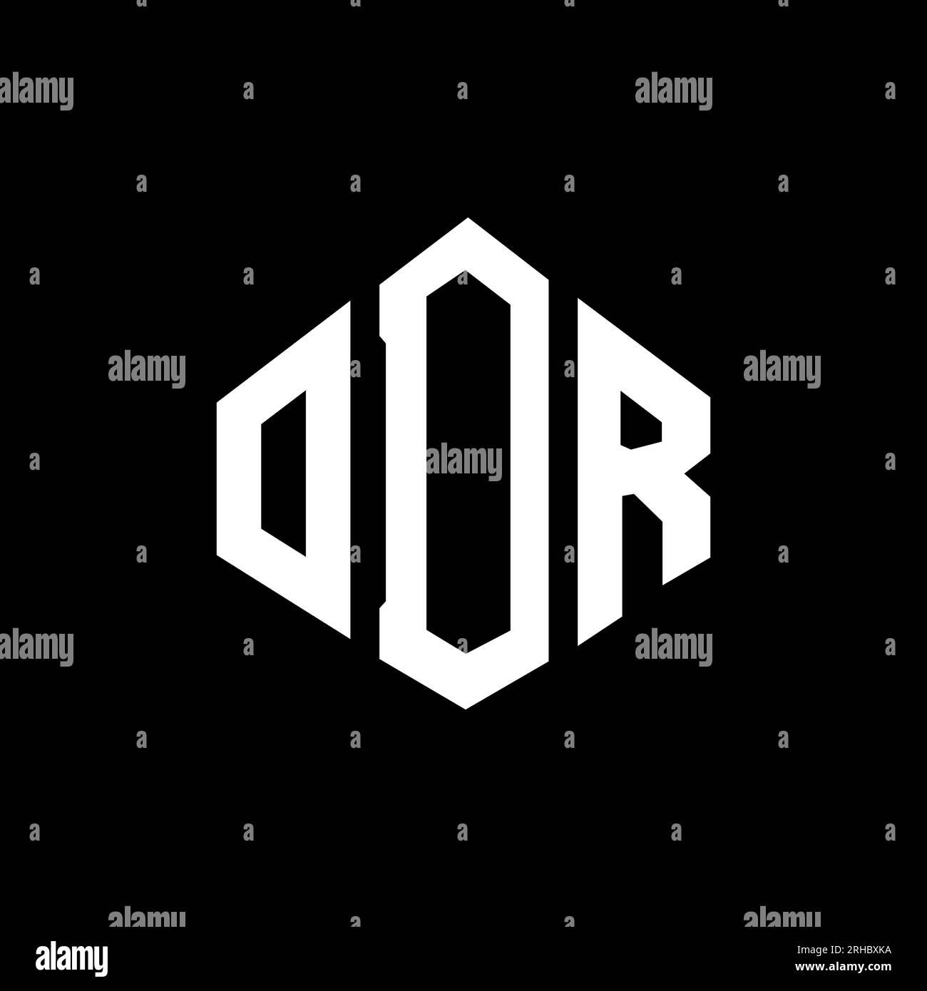 ODR letter logo design with polygon shape. ODR polygon and cube shape ...
