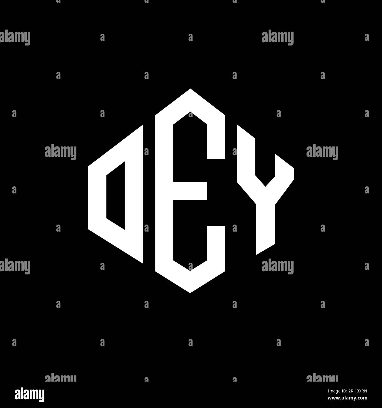 OEY letter logo design with polygon shape. OEY polygon and cube shape ...