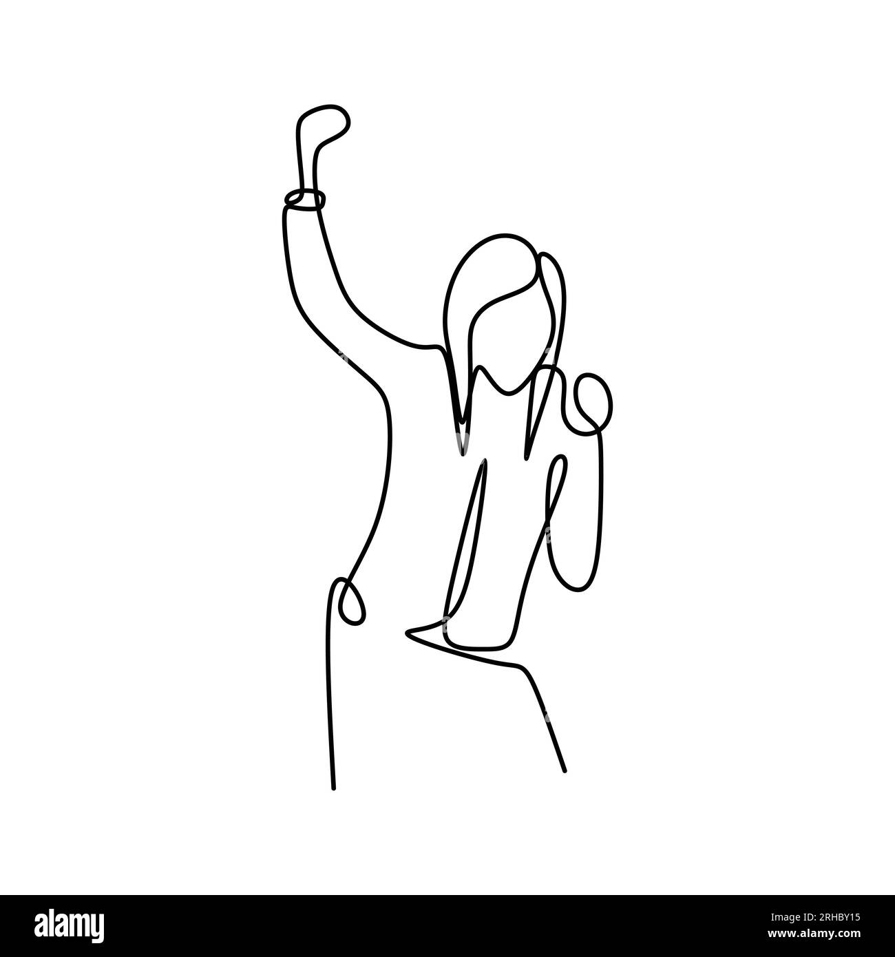 drawing a continuous line of office employees successfully completing ...