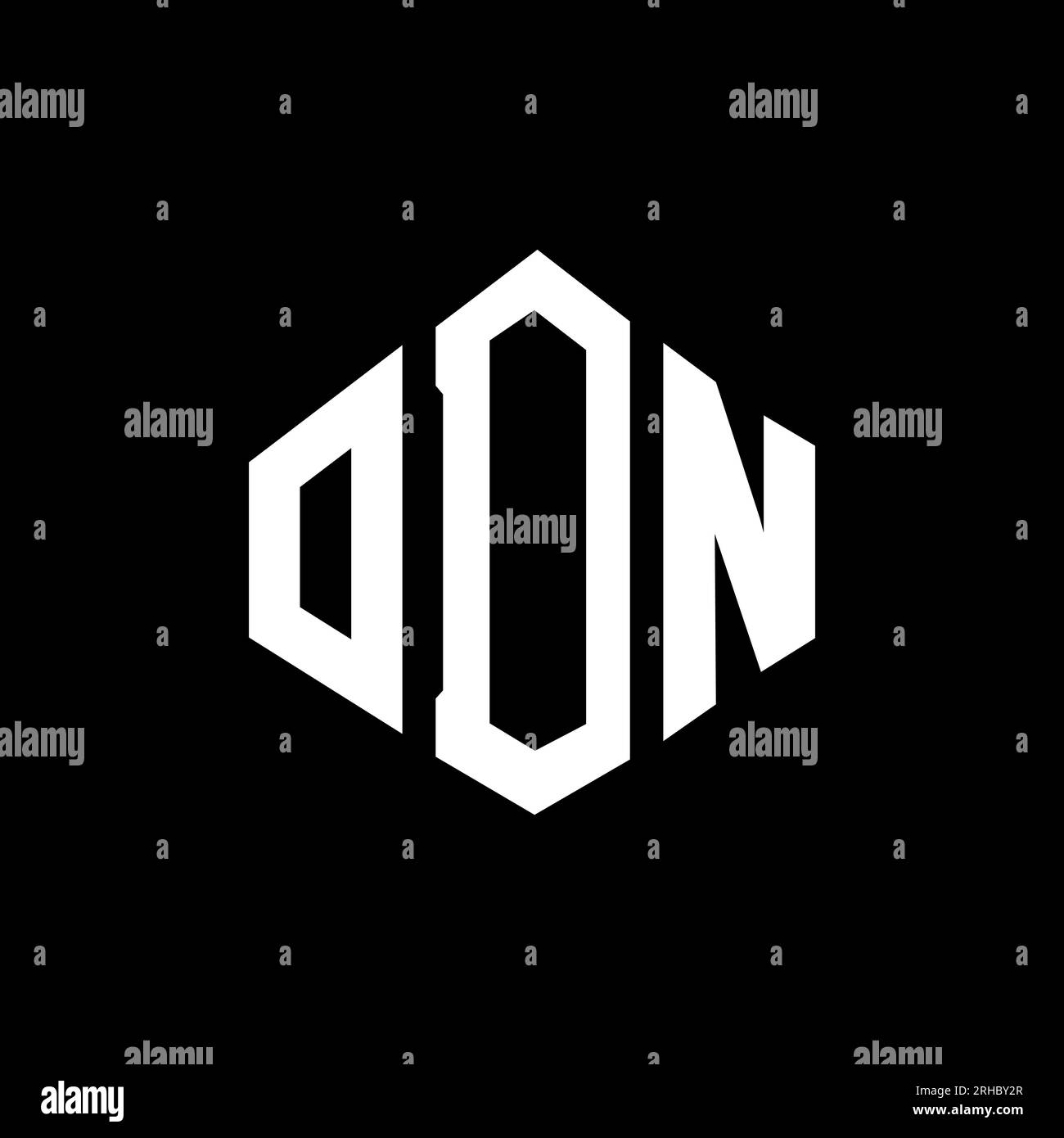 ODN letter logo design with polygon shape. ODN polygon and cube shape ...