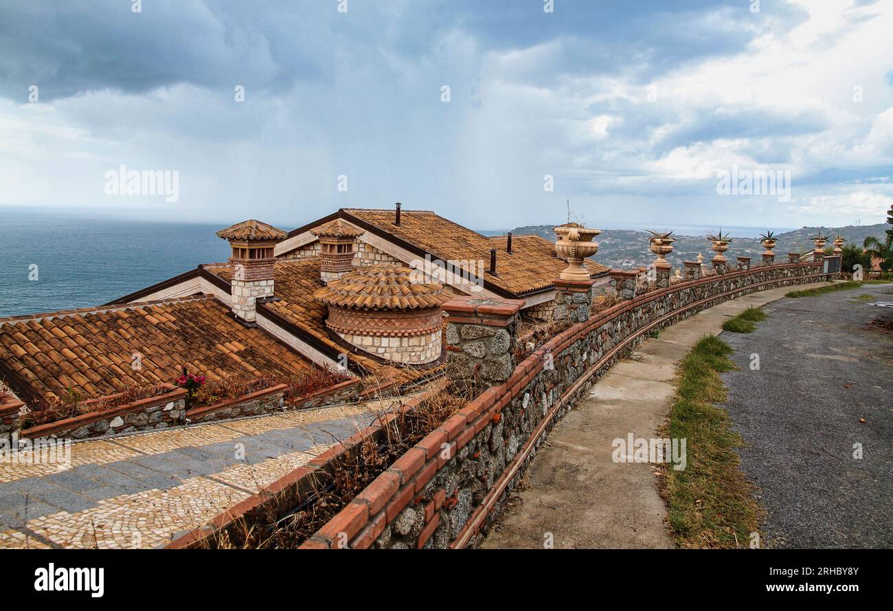 Turquoise gulf bay of Cape Capo Vaticano, Calabria, Southern Italy ...