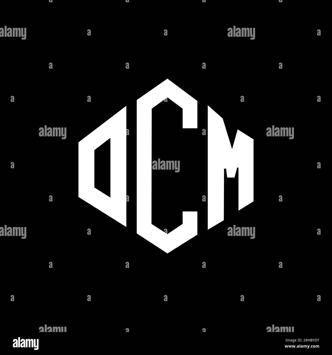 OCM letter logo design with polygon shape. OCM polygon and cube shape ...