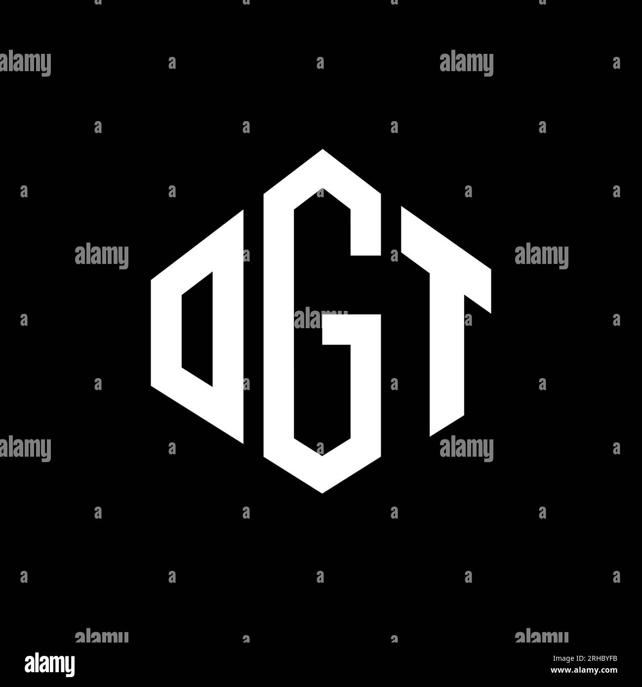 OGT letter logo design with polygon shape. OGT polygon and cube shape ...