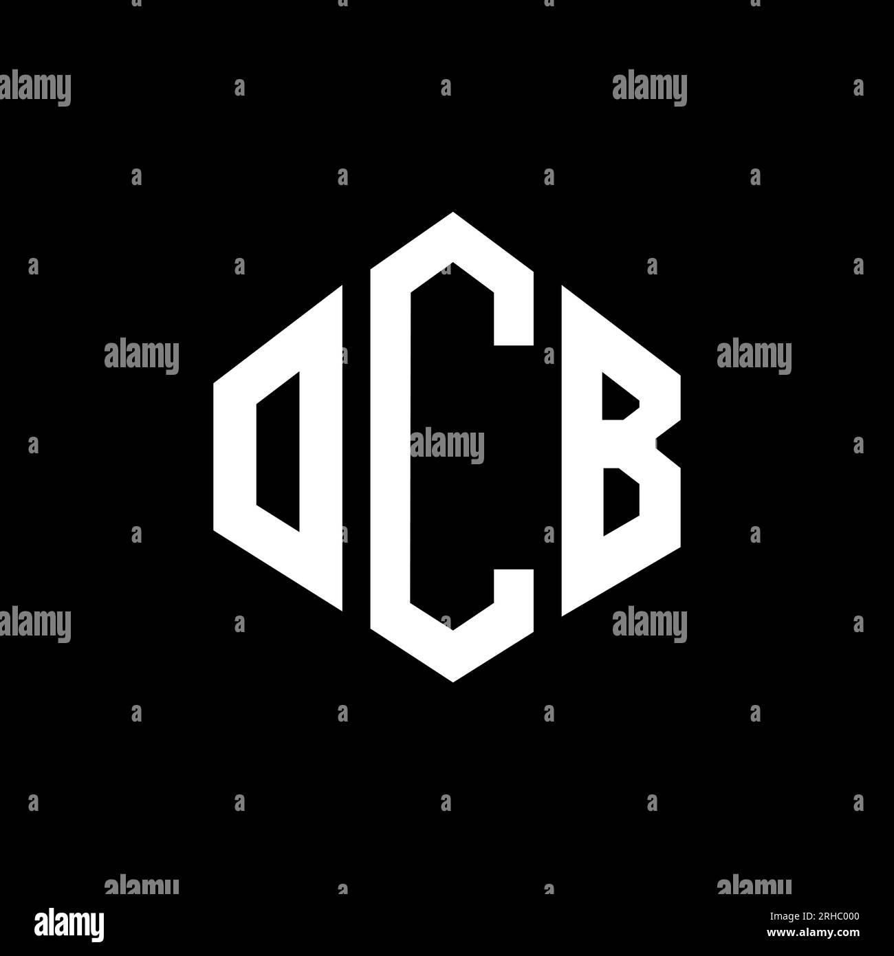 OCB letter logo design with polygon shape. OCB polygon and cube shape ...
