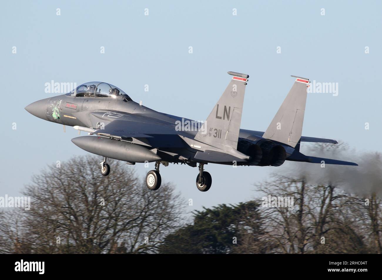 48th Fighter Wing with nose art on the approach into RAF Lakenheath, it ...