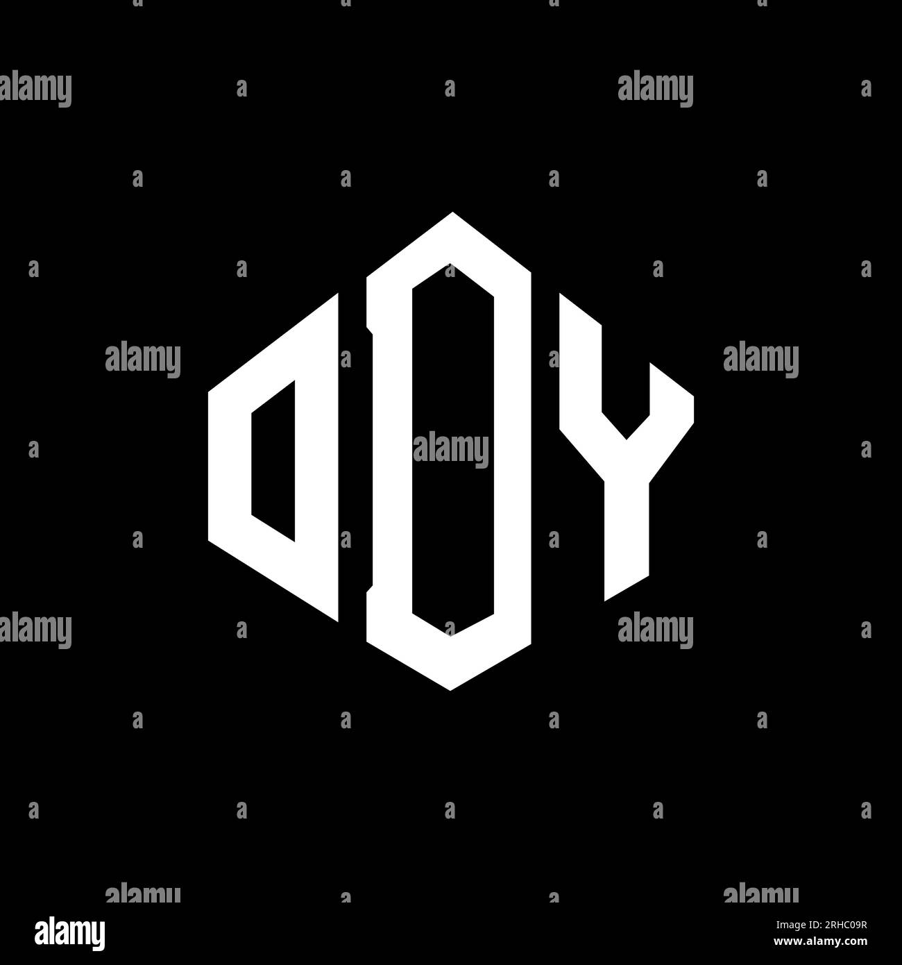 ODY letter logo design with polygon shape. ODY polygon and cube shape ...