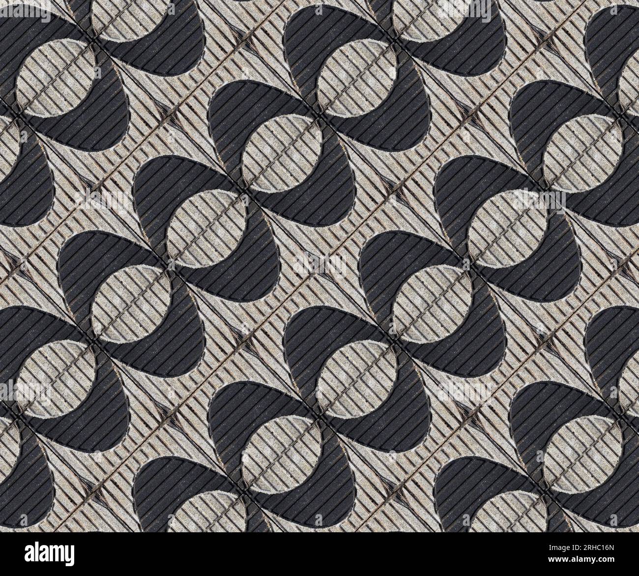 Black and white textured concrete blocks pattern on floor Stock Photo ...