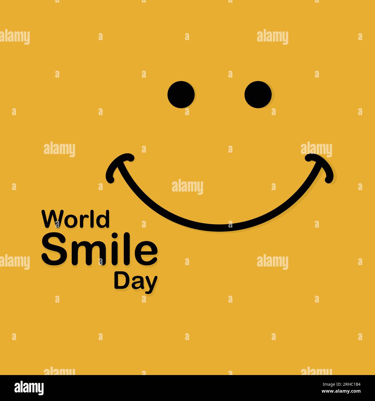 World smile day vector illustration yellow colors Stock Vector Image ...