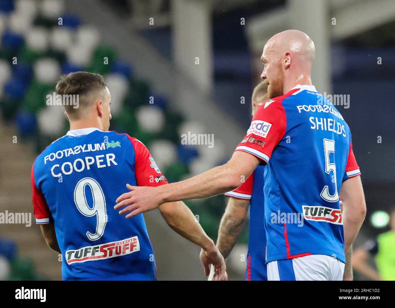 Windsor Park, Belfast, Northern Ireland, UK. 15 Aug 2023. Sports Direct ...
