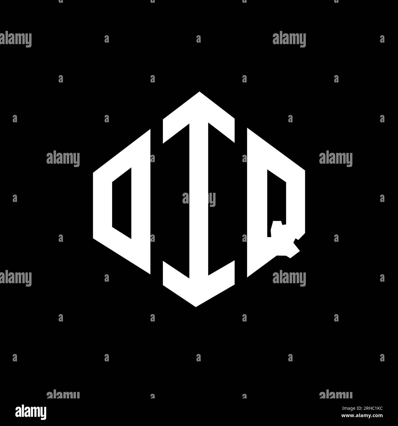 OIQ letter logo design with polygon shape. OIQ polygon and cube shape ...