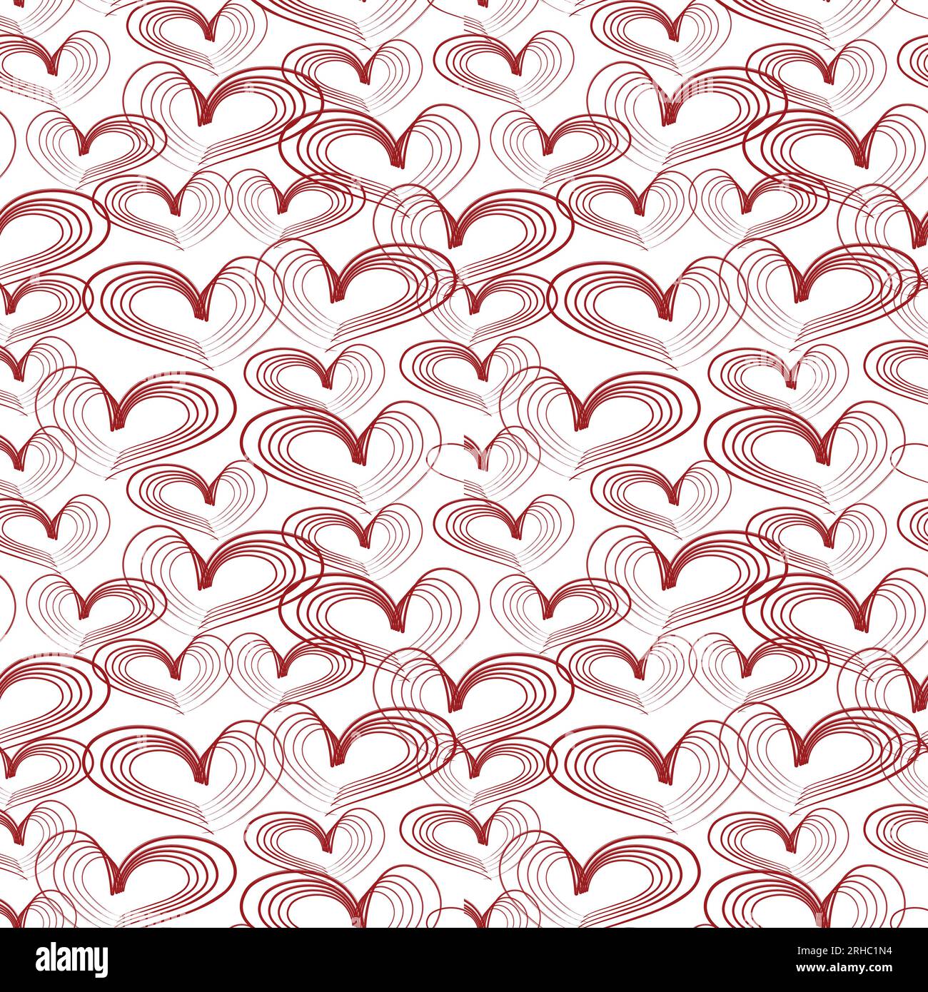 Heart symbol seamless pattern vector illustration feminine colors and ...