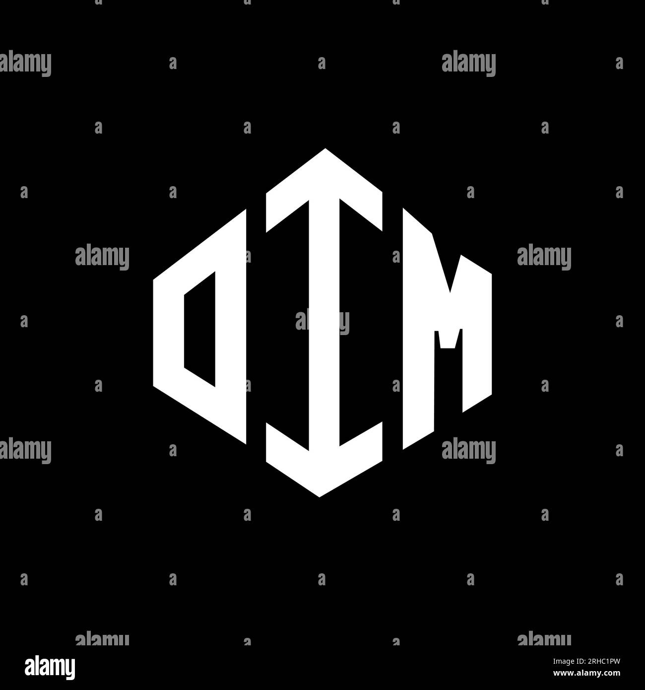 OIM letter logo design with polygon shape. OIM polygon and cube shape ...